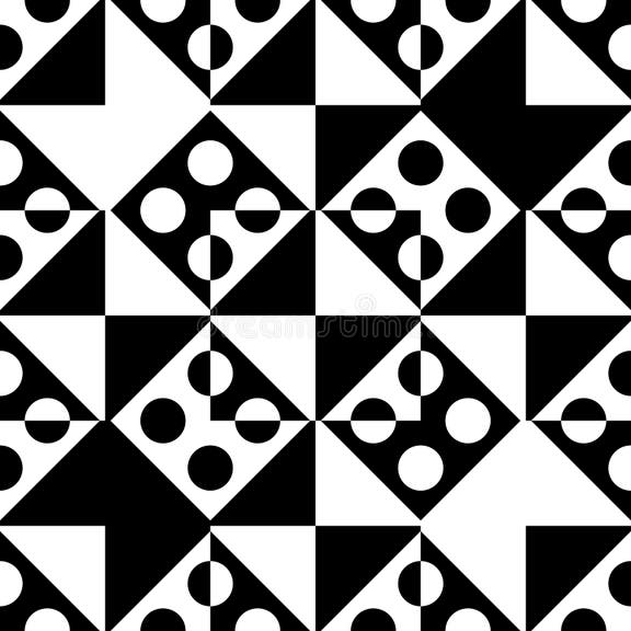 Seamless Circle, Square and Triangle Pattern Stock Vector ...