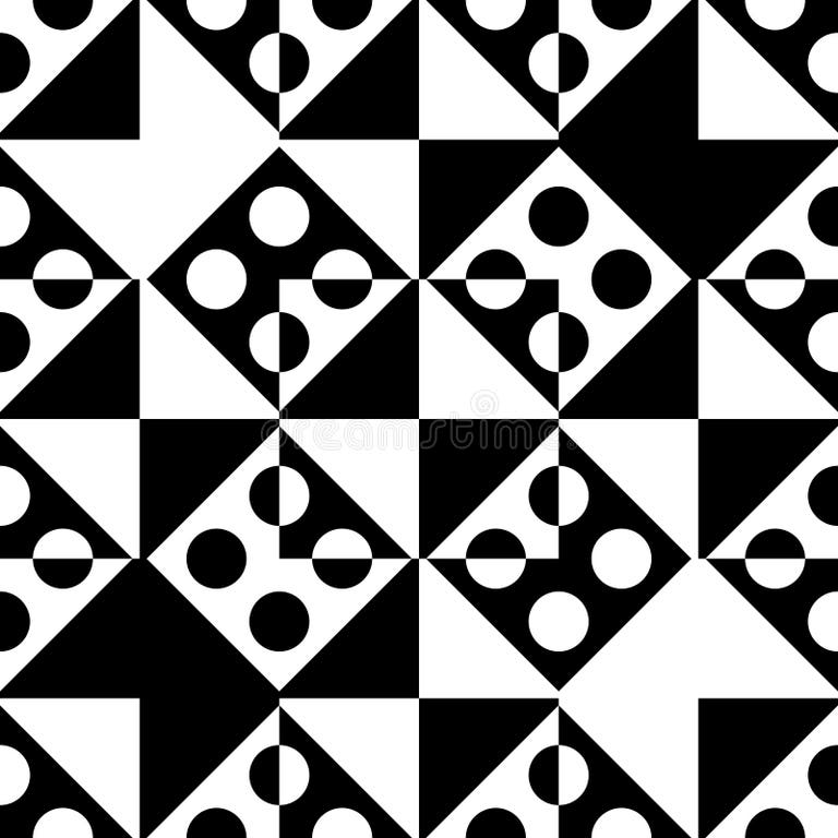 Seamless Circle, Square and Triangle Pattern Stock Vector ...