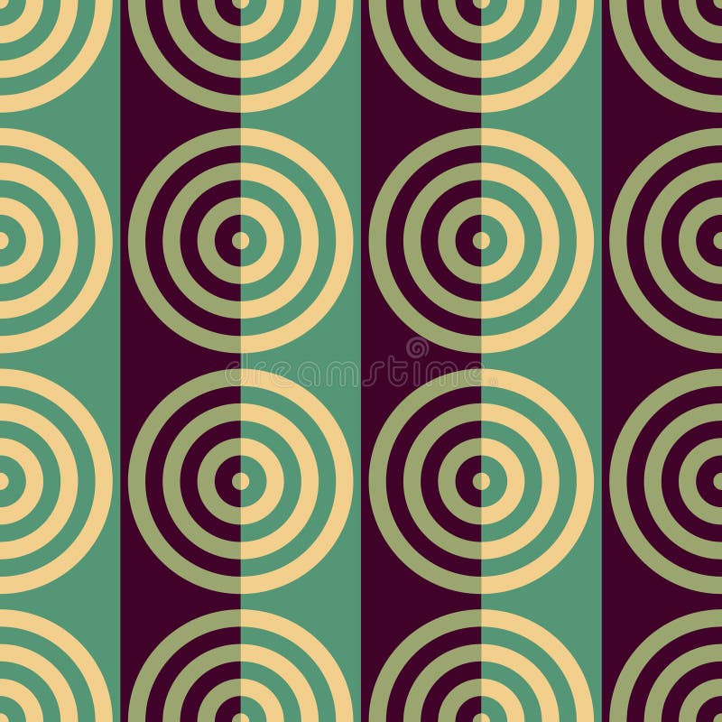 Seamless Circle and Stripe Pattern Stock Vector - Illustration of ...