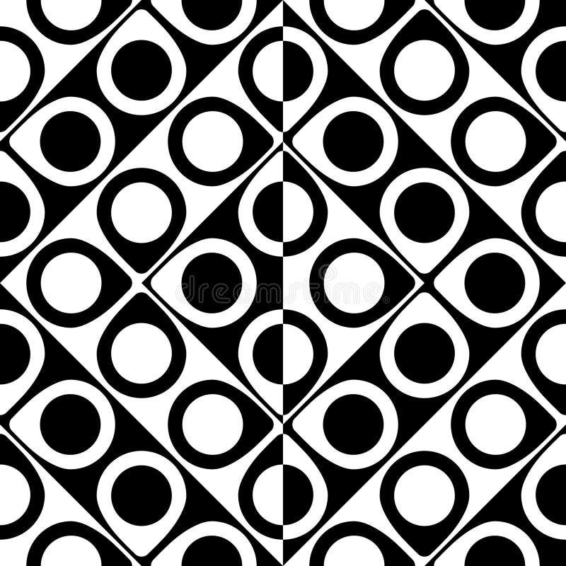 Seamless Circle and Stripe Pattern Stock Vector - Illustration of ...