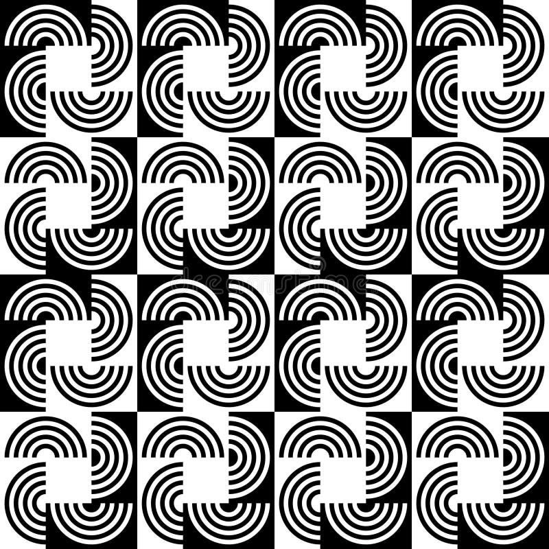 Seamless Circle and Stripe Pattern Stock Vector - Illustration of ...