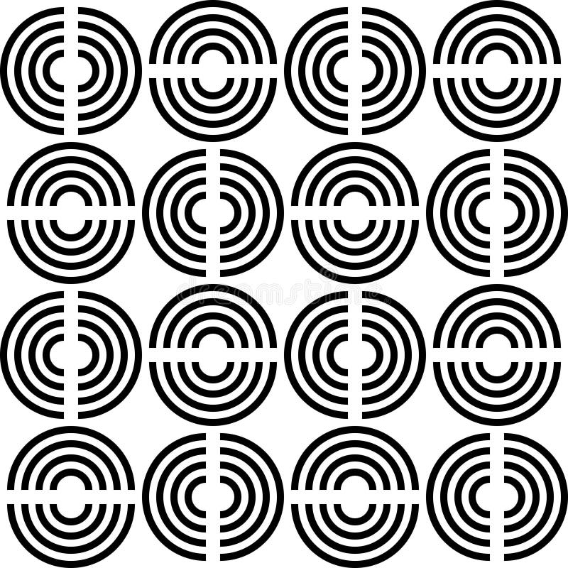 Seamless Circle and Stripe Pattern Stock Vector - Illustration of ...