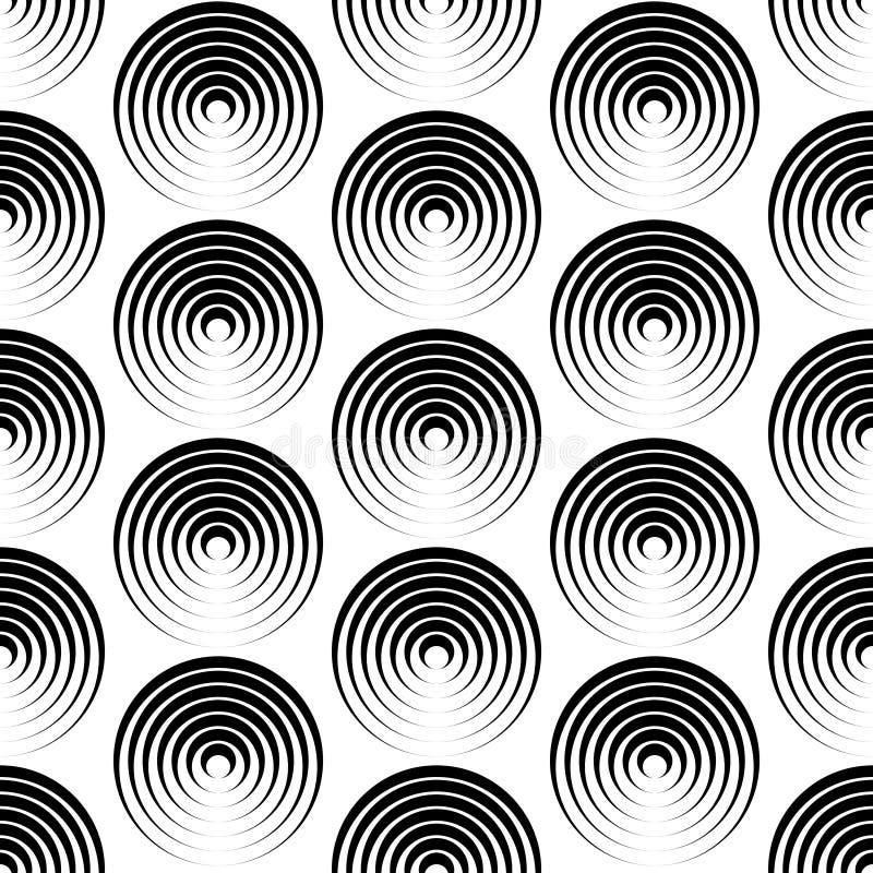 Seamless Circle and Stripe Pattern Stock Vector - Illustration of grid ...