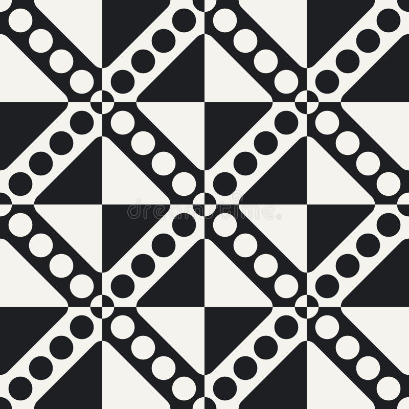 Seamless Circle and Stripe Pattern Stock Vector - Illustration of ...