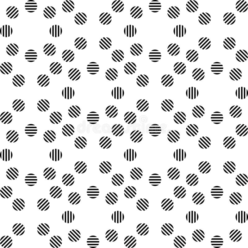 Seamless Circle and Stripe Pattern Stock Vector - Illustration of ...
