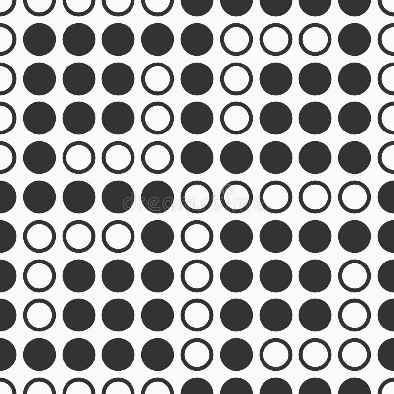 Seamless Circles Pattern. Stylish Texture with Outline and Filled ...