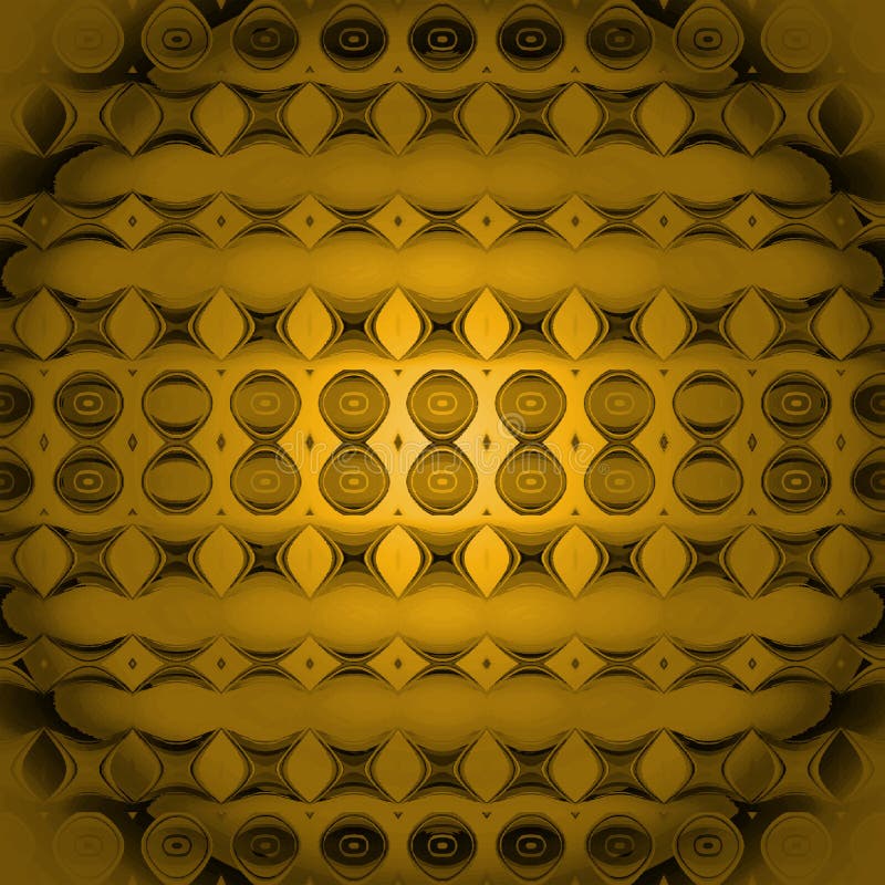Seamless Circles Pattern Yellow Gold Brown Centered Stock Illustration ...