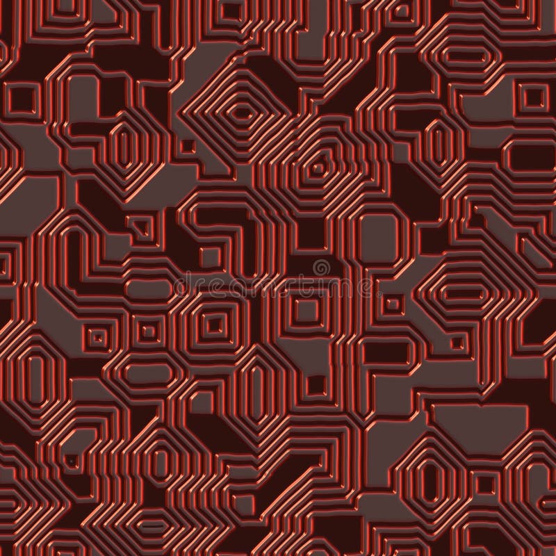 Seamless circuit texture stock illustration. Illustration of copper ...