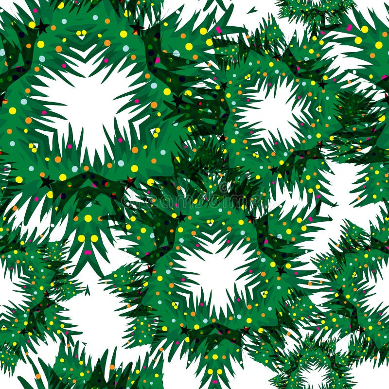 Seamless Circular Knitting Pattern from Green Christmas Trees Stock ...