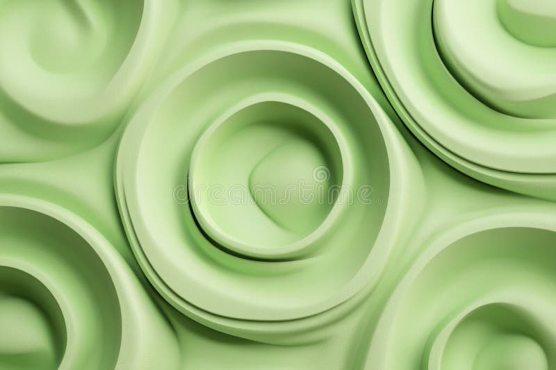 Seamless Circular Pattern Light Green Where Repeating Curves Create ...