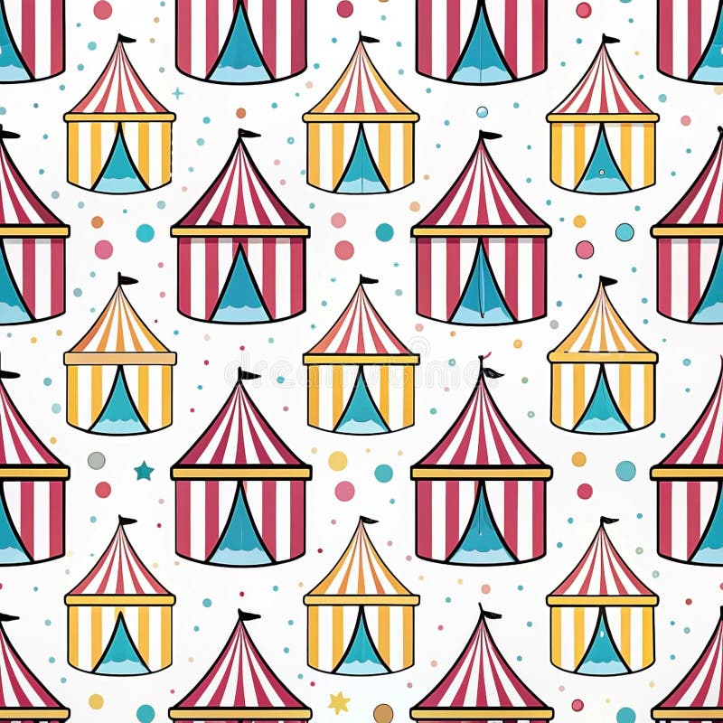 Seamless Circus pattern stock vector. Illustration of park - 28102329