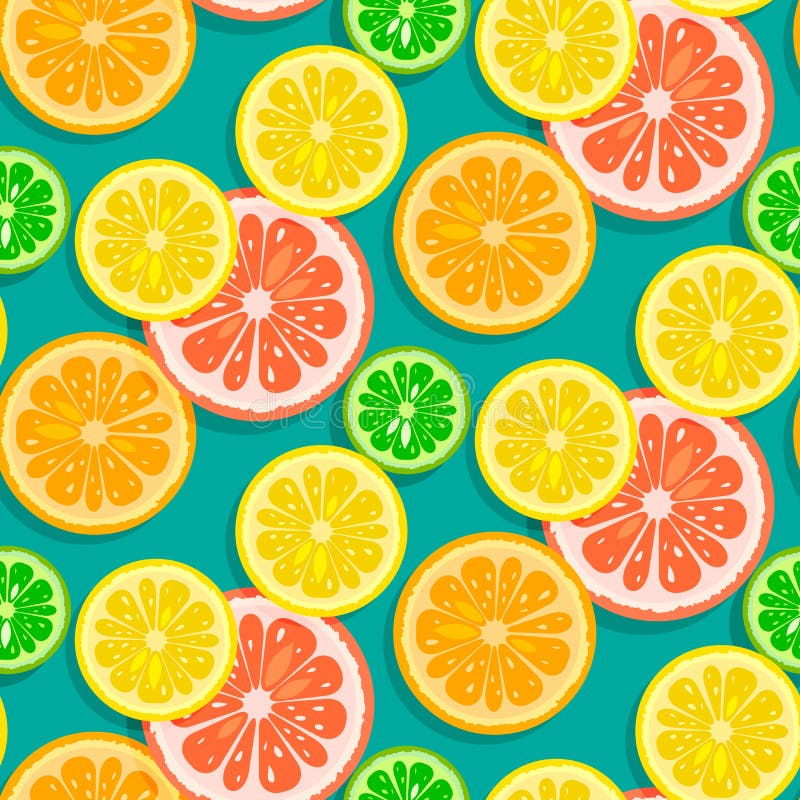 Seamless Citrus Fruits Background Vector Stock Vector - Illustration of ... Seamless Citrus Fruits Background Vector Stock Vector - Illustration of ...