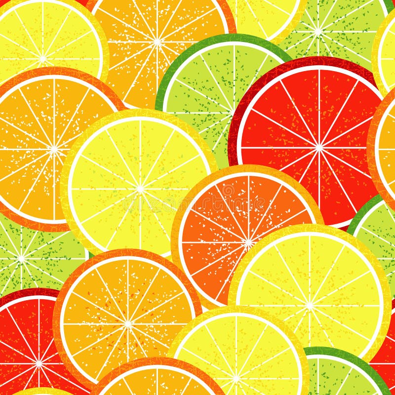 Seamless citrus pattern stock vector. Illustration of seamless - 37048983
