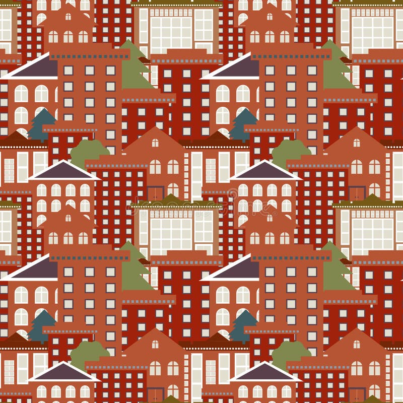 Seamless city background stock vector. Illustration of artistic - 71774386