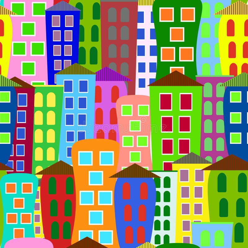 Seamless city texture stock illustration. Illustration of fashion ...