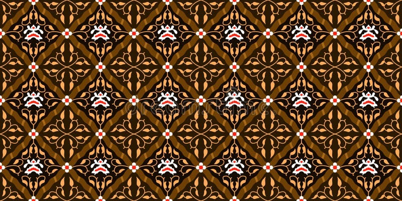 Seamless Classic Indonesian Batik with Elegant Geometric Patterns Stock ...