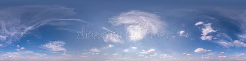 Seamless Clear Blue Sky Hdri Panorama 360 Degrees Angle View with ...