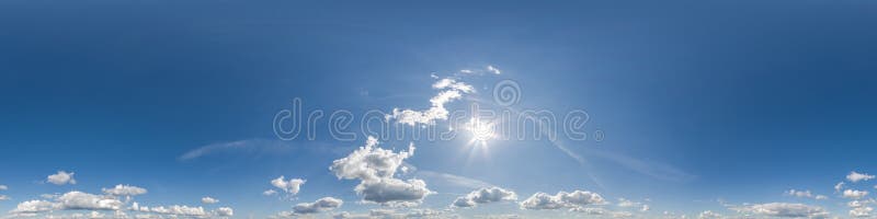 Seamless Clear Blue Sky Hdri Panorama 360 Degrees Angle View with ...