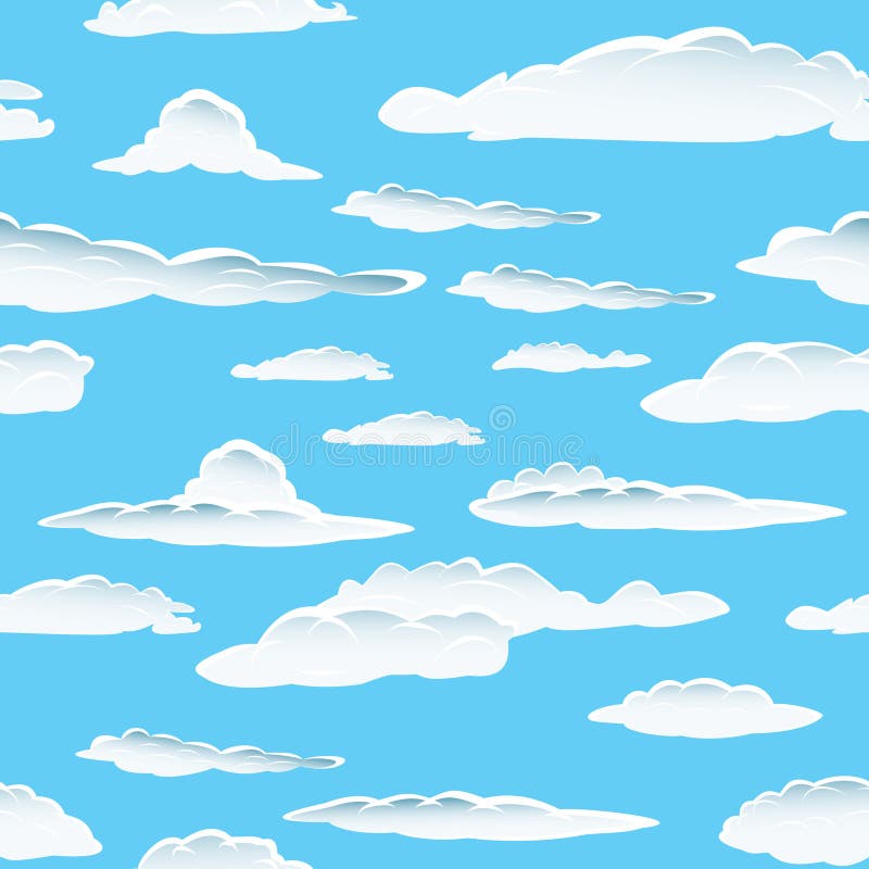 Seamless cloud background stock vector. Illustration of decorative ...