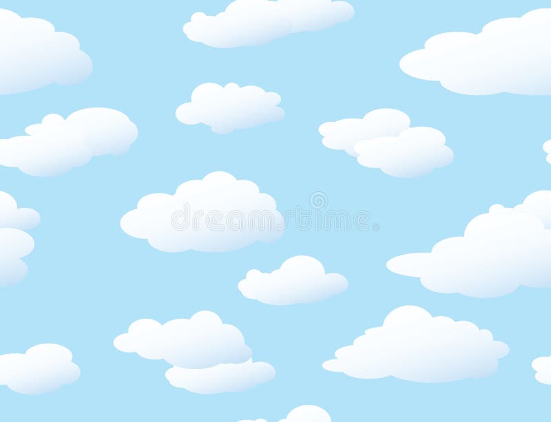 Seamless cloud background stock vector. Illustration of decorative - 5989806