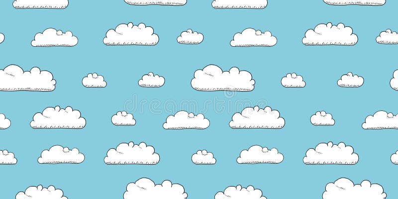 Seamless clouds texture stock vector. Illustration of print - 189541413
