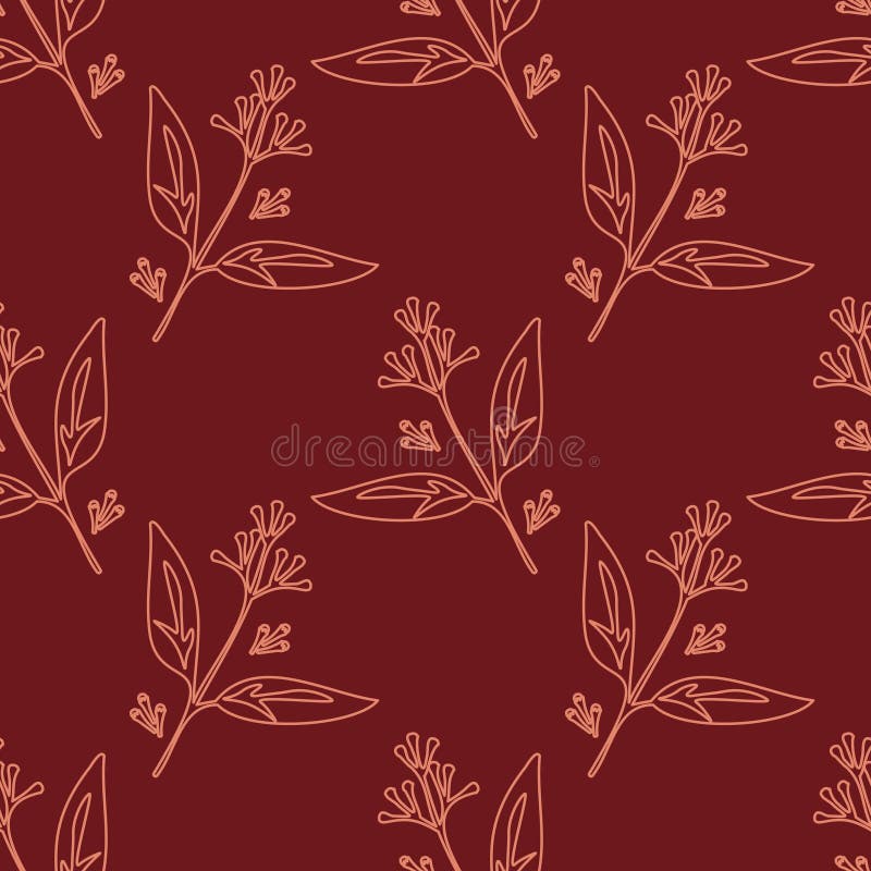 Seamless cloves pattern stock vector. Illustration of flower - 231042030