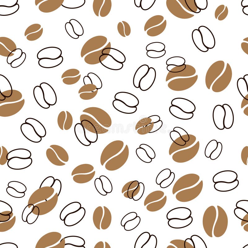 Seamless Coffee Bean Pattern for Coffee Shop Background Stock Vector ...