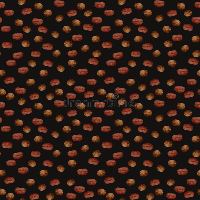 A Seamless Coffee Bean Pattern Design on a Light Beige Background for a ...