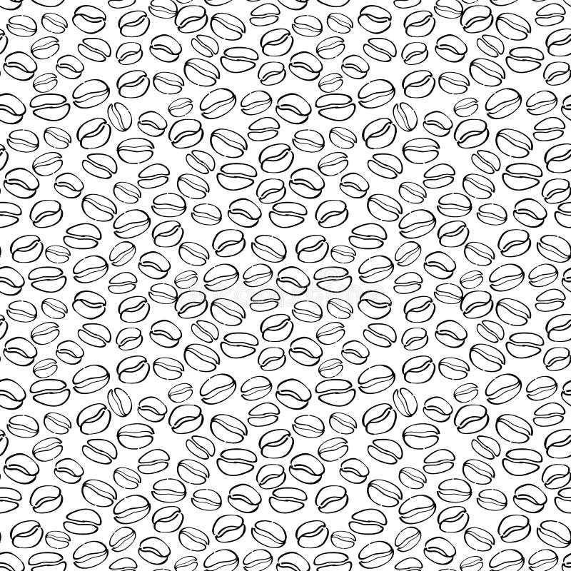 Seamless Coffee Illustration. Pattern. Stock Vector - Illustration of ...