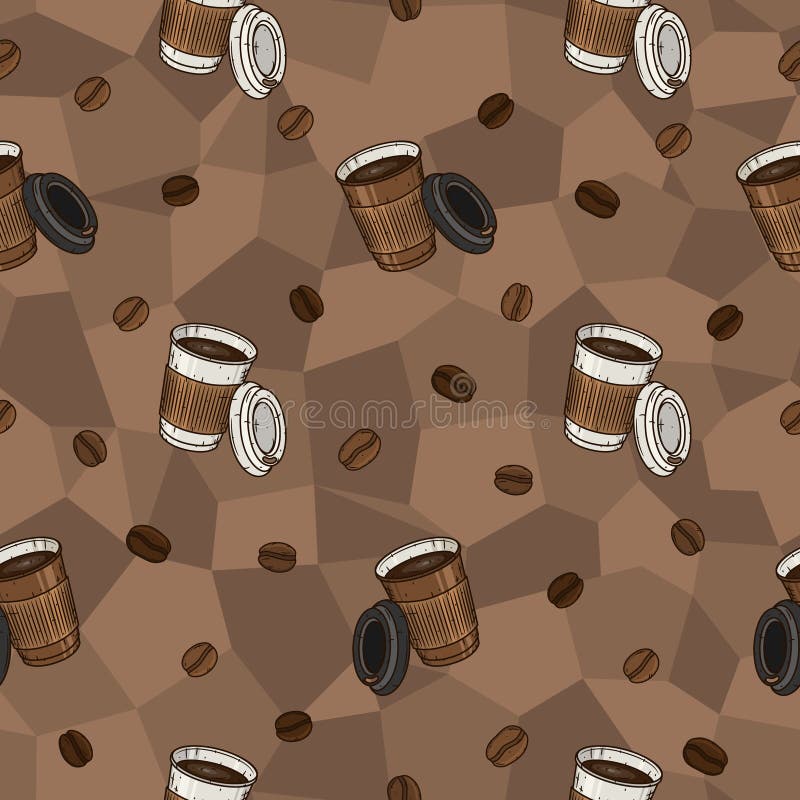 Seamless Coffee Pattern for Textile, Manufacturing, Wallpapers and ...