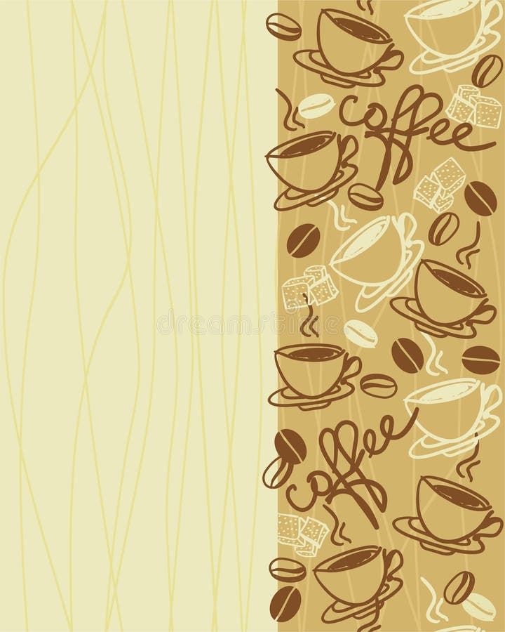 Seamless Coffee Pattern in Vector Stock Vector - Illustration of steam ...