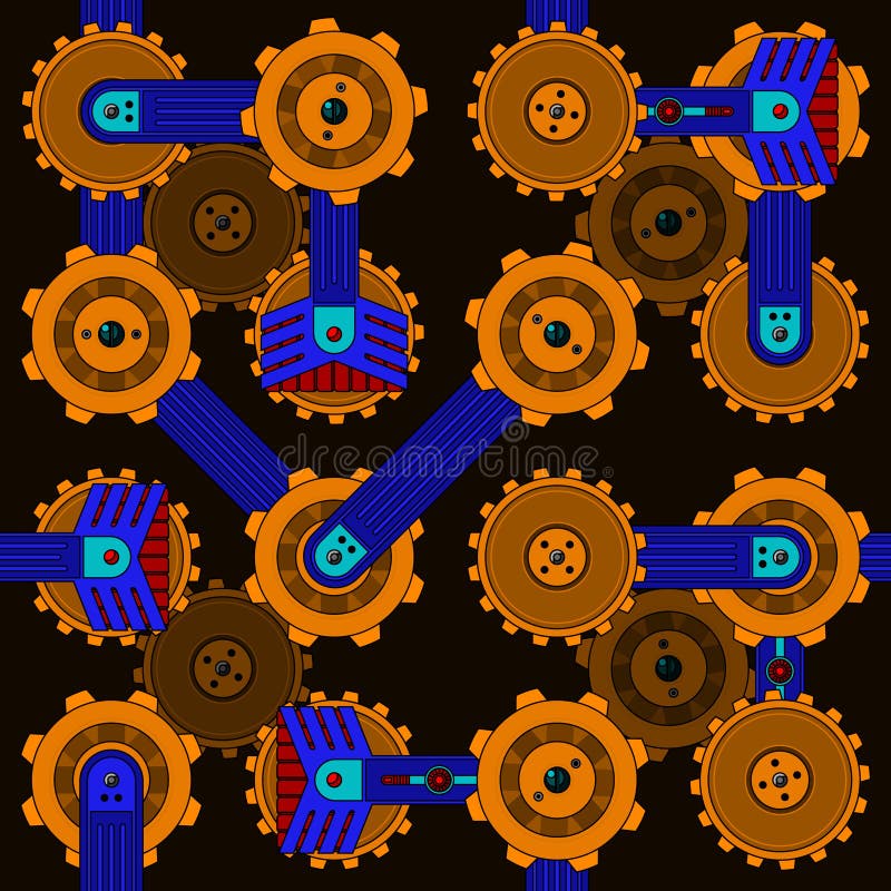 Seamless cogwheel pattern stock vector. Illustration of cogwheel - 8451175