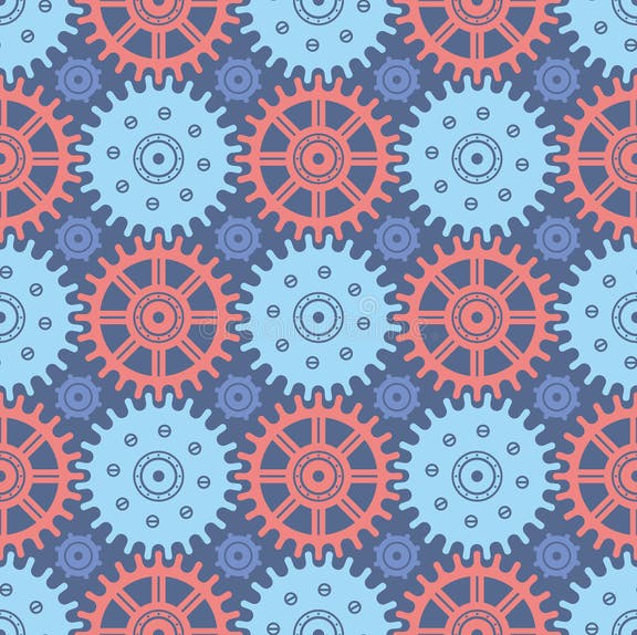 Seamless Cogwheel Pattern stock vector. Illustration of hand - 43925549