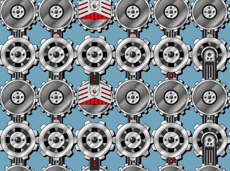 Seamless cogwheel pattern stock vector. Illustration of cogwheel - 8451175