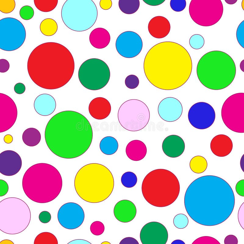 Seamless of Color Circles Pattern Stock Vector - Illustration of ...