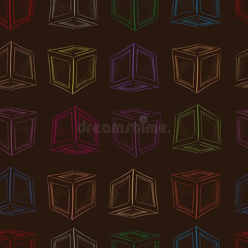 Seamless Color Contours of Boxes Stock Vector - Illustration of element ...