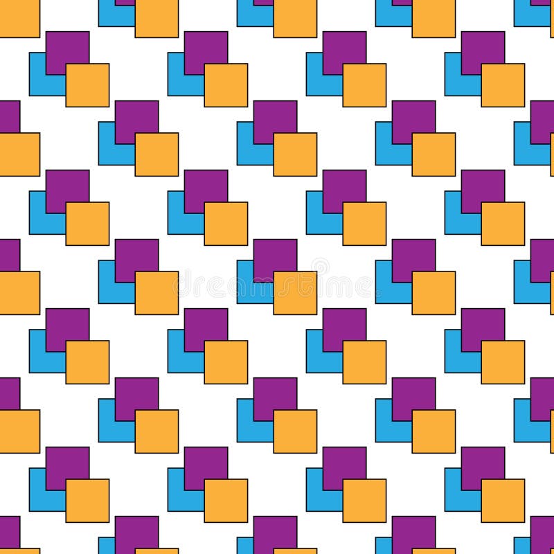 Seamless Color Geometric Pattern of Squares for Texture, Textiles ...