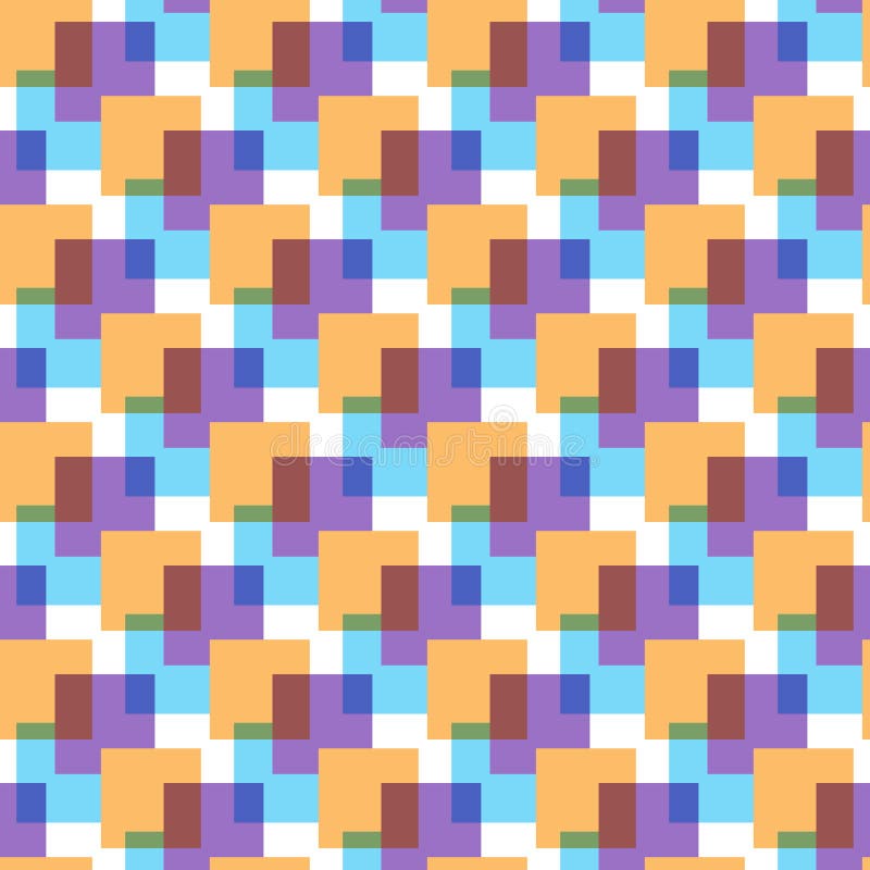 Seamless Color Geometric Pattern of Squares for Texture, Textiles ...