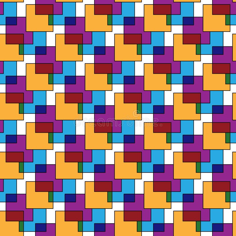 Seamless Color Geometric Pattern of Squares for Texture, Textiles ...