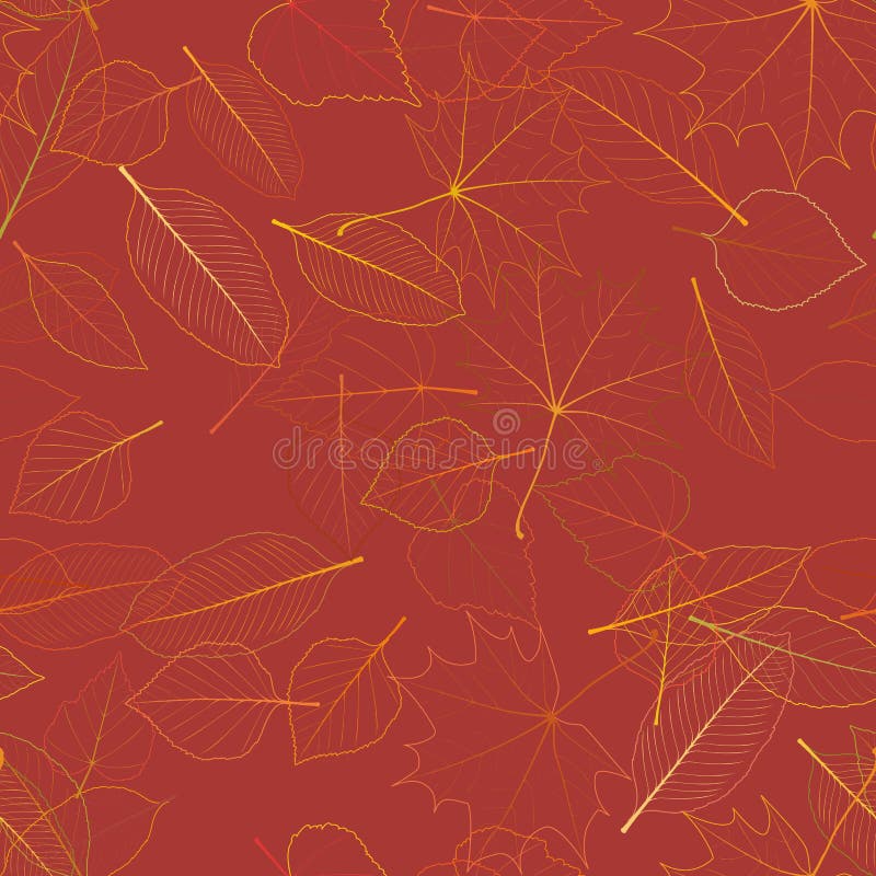 Seamless Color Leaves Pattern. Plus EPS10 Stock Vector - Illustration ...