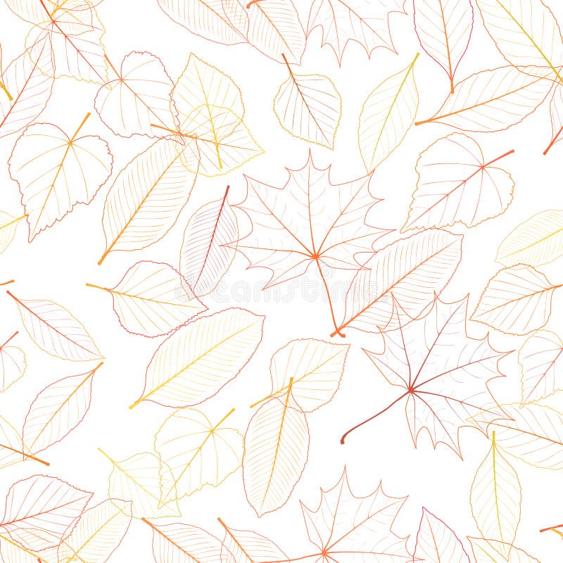 Seamless Color Leaves Pattern. Plus EPS10 Stock Vector - Illustration ...