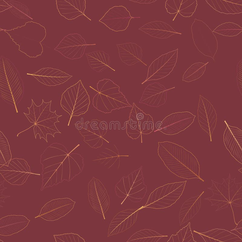 Seamless Color Leaves Pattern. Plus EPS10 Stock Vector - Illustration ...