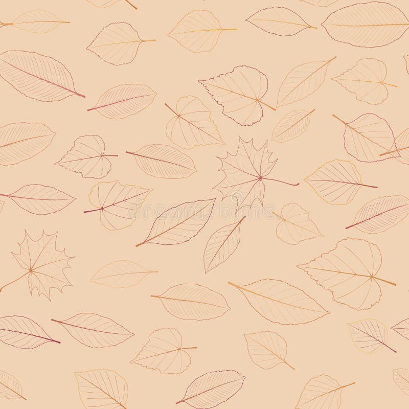 Seamless Color Leaves Pattern. Plus EPS10 Stock Vector - Illustration ...