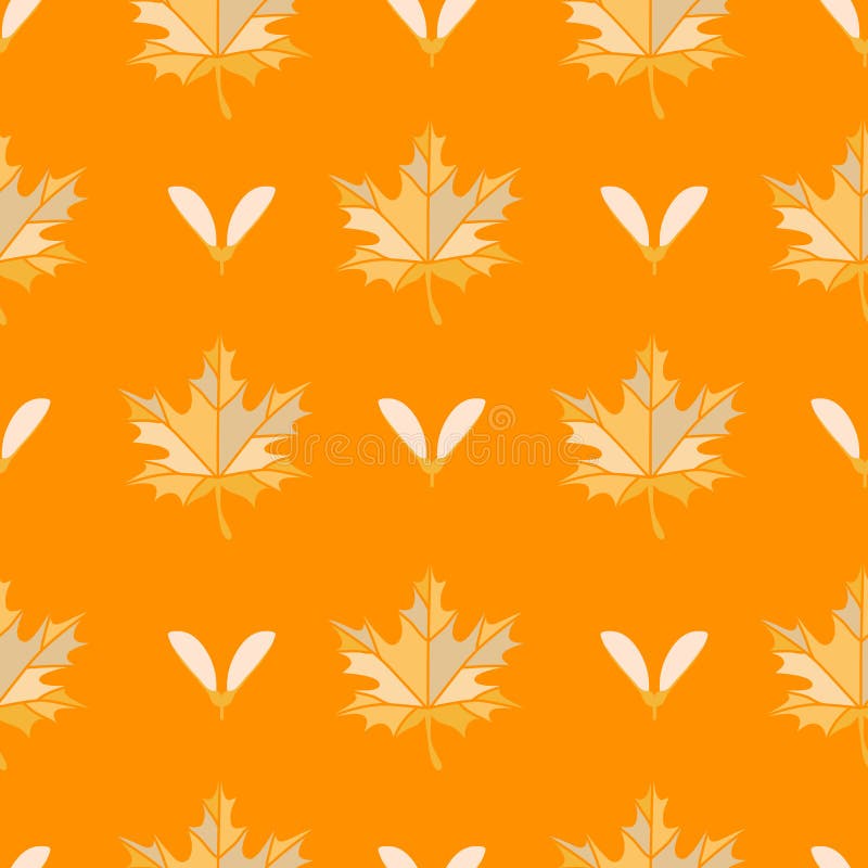 Seamless Color Maple Leaf Pattern Stock Vector - Illustration of round ...