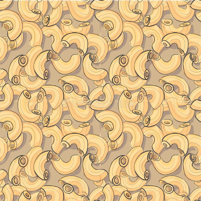 Seamless Color Pattern in the Form of Pasta. Stock Vector ...