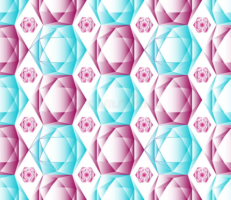 Seamless Color Pattern Made of Large and Small Crystals. Stock Vector ...