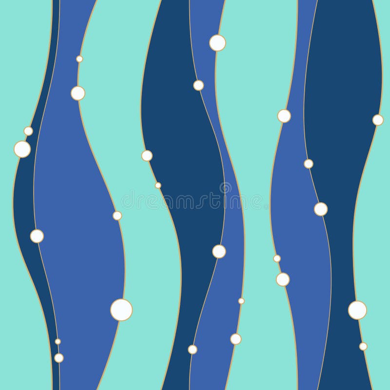 Seamless Color Pattern with Smooth Lines and Circles. Stock Vector ...