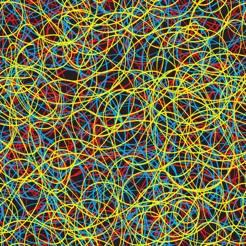 Seamless Color Vector Texture - Scribble Stock Vector - Illustration of ...