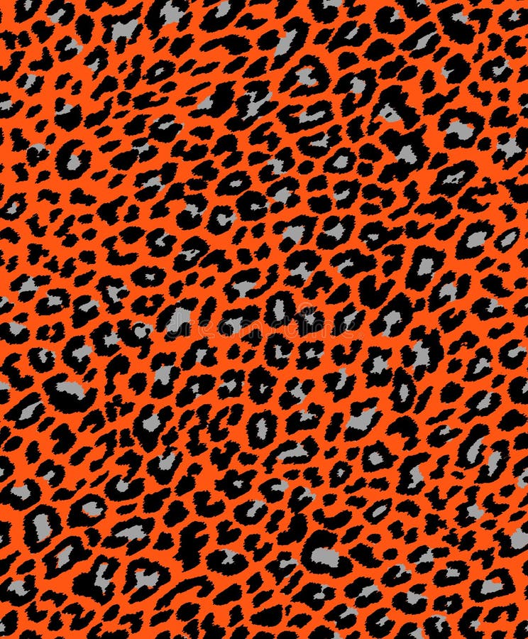 Seamless Colored Animal Skin Pattern, Repeated Leopard Skin Design ...