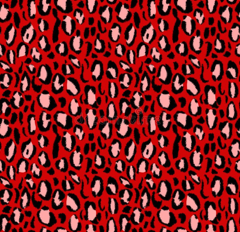 Seamless Colored Animal Skin Pattern, Repeated Leopard Skin Design ...
